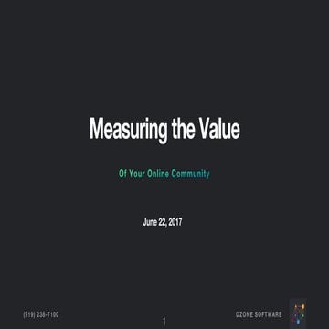 Dzone Software Measuring The Value Of Your Community Webinar Ppt