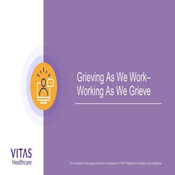Grieving As We Work – Working As We Grieve | PDF