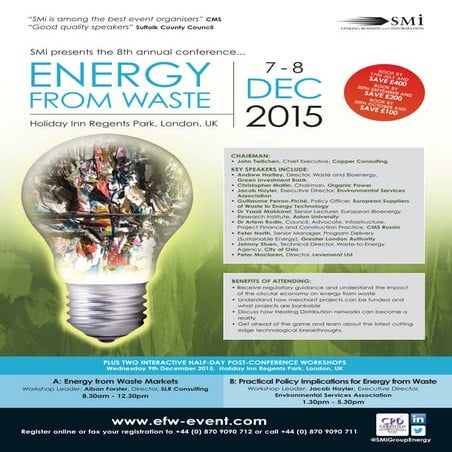 SMi Group's 8th annual Energy from Waste 2015 conference | PDF