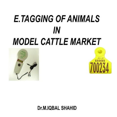 E.tagging of animal in cattle marketl | PDF