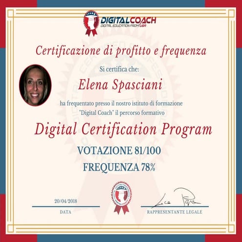 E. spasciani certificazione digital certification program | PDF ...