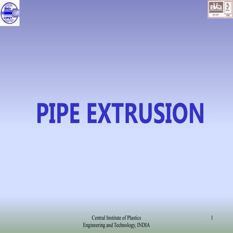 e._pipe_extrusion..ppt and pipe production | PPT