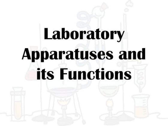 Section 2 laboratory equipment and functions | DOCX | Chemistry | Science