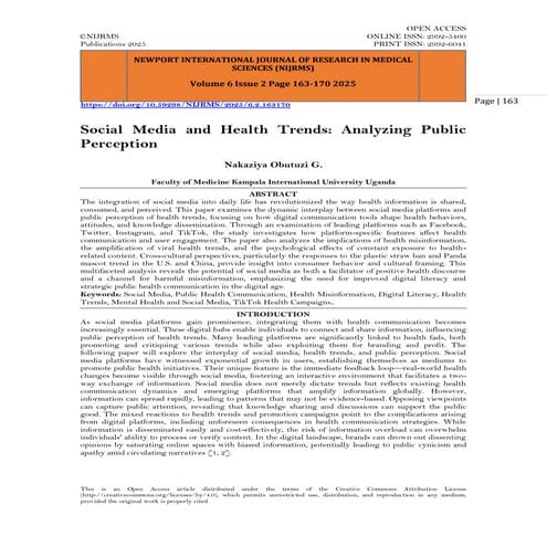 Social Media and Health Trends: Analyzing Public Perception (www.kiu.ac ...