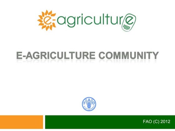 e-Agriculture Key Topics | PPT