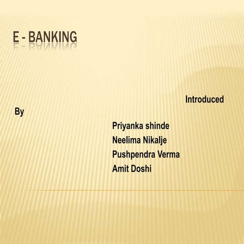 E banking | PPTX