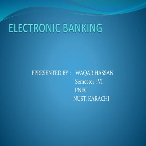 E banking systems | PPT