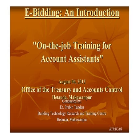 E bidding presentation | PDF