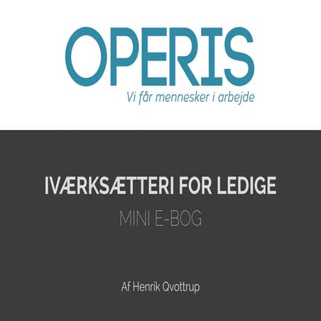 Iværksætteri for ledige - En mini e-bog | PDF