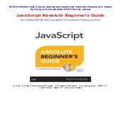 E-book download JavaScript Absolute Beginner's Guide by Kirupa ...