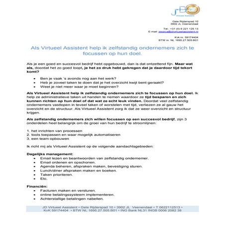 E book jd virtueel assistent | PDF