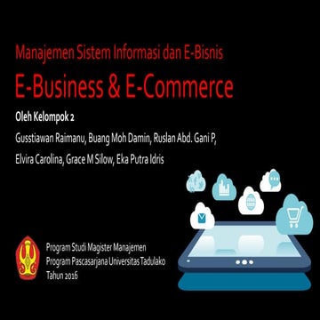 E business and E-commerce | PPTX