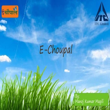 E choupal manoj kumar | PPT