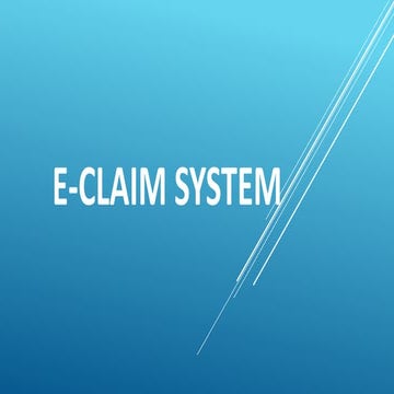 E claim system | PPTX