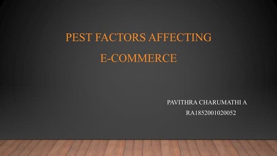 Pest factors affecting e commerce | PPT