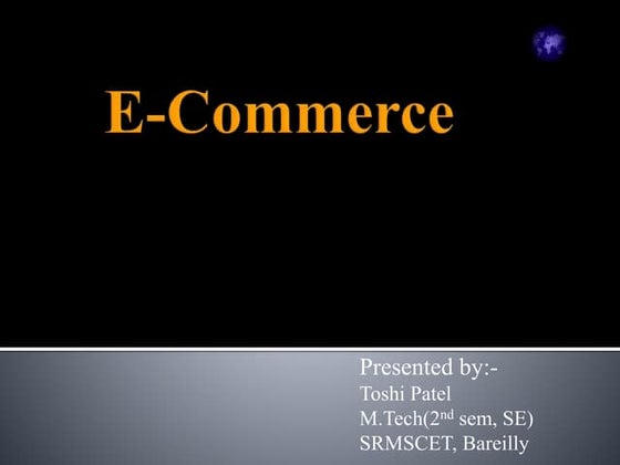 E commerce Presentation | PPT