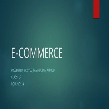 E commerce | PPTX