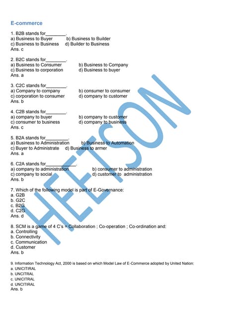 Sad sample paper - mcq answers | PDF