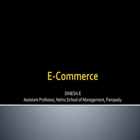 E commerce Course Plan | PPTX