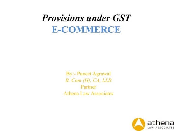 GST - E-Commerce | PDF | Business Accounting & Finance | Business
