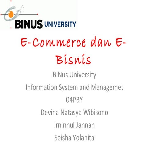 E commerce dan e-bisnis | PPT