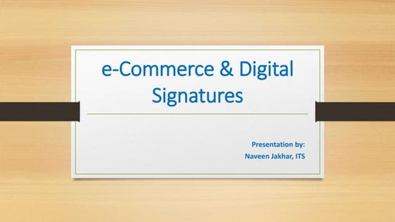 Digital signature and certificate authority | PPT