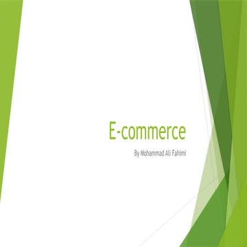 E-commerce final2 تجارت الکترونیک تنیبتیم | PPT