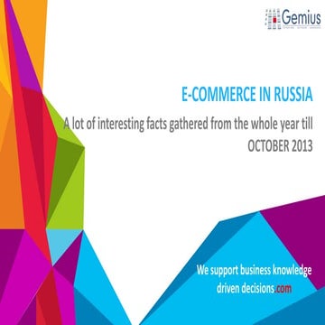China, the new driving force of Russian e-commerce | PDF