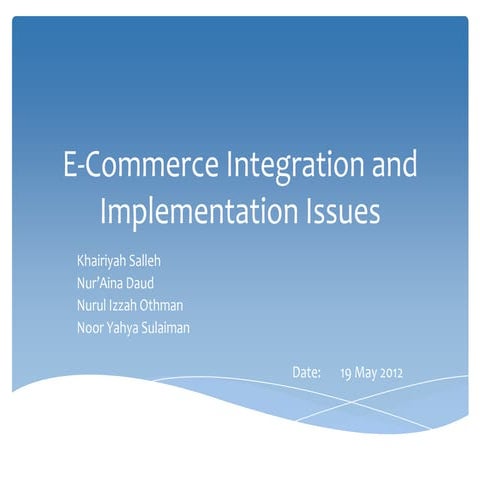 E-Commerce Integration and Implementation Issues | PPTX