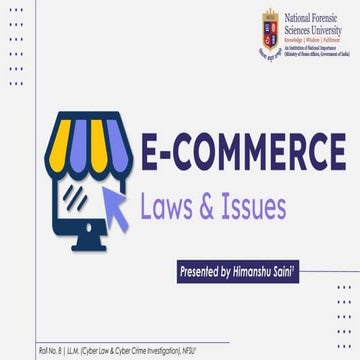 E-Commerce Laws and Issues | PPTX
