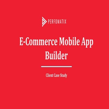 E Commerce Mobile App Builder Pdf