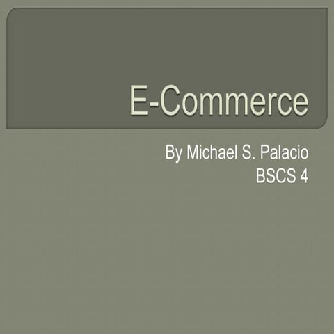 E-commerce | PPTX