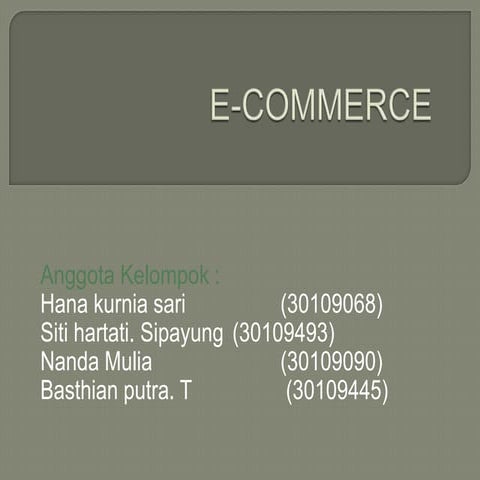 Slide E-Commerce E-Lifestyle | PPTX