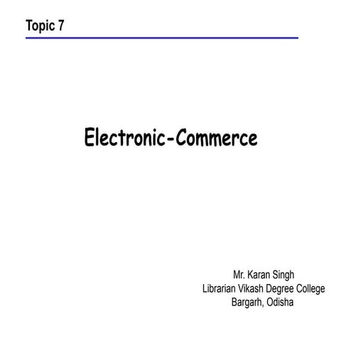 E commerce ppt | PPT