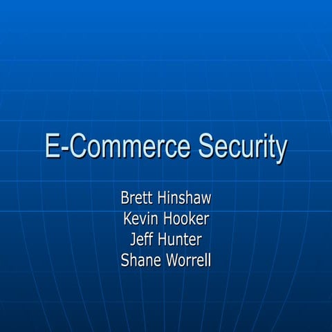 Electronic commerce security presentation part 2 | PPT
