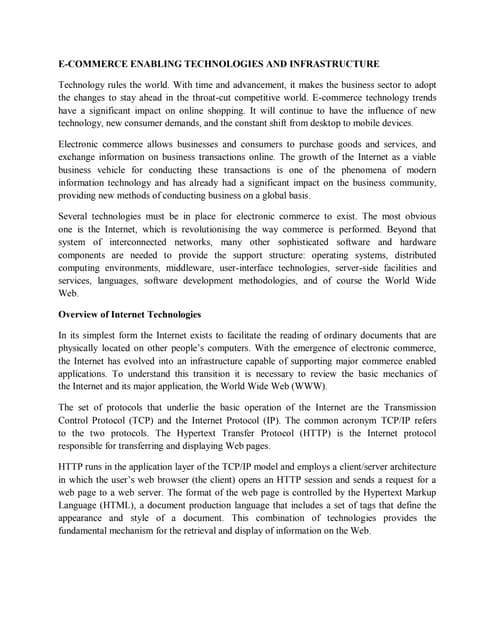 Industry framework of e commerce | PPTX