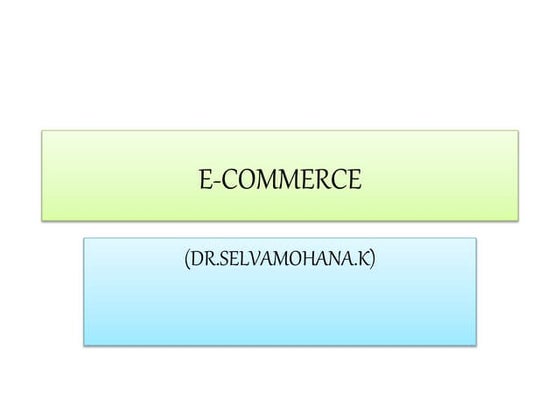 E commerce Presentation | PPT
