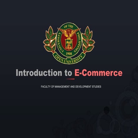 Introduction to E-Commerce Presentation 2016 | PPTX