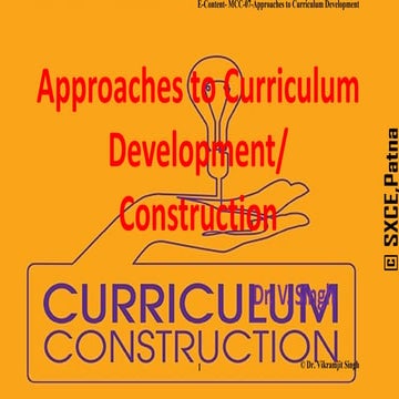 E-Content- MCC-07-Approaches to Curriculum Development & Tyler Model.pdf