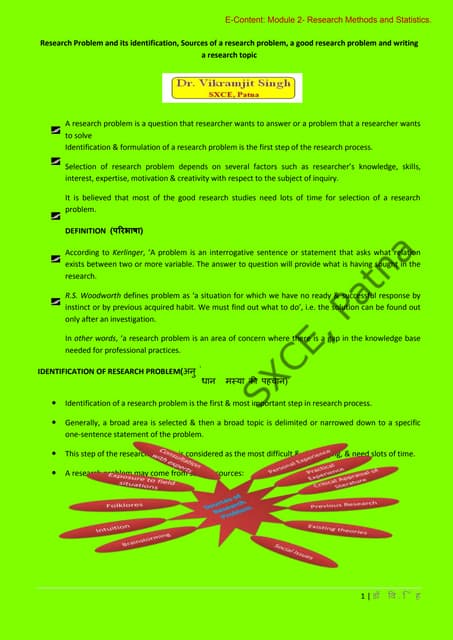 Sources of research problem | PPTX