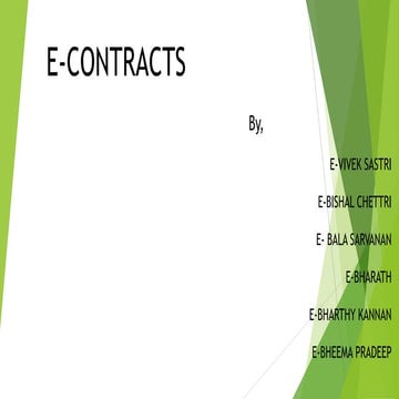 E contracts | PPTX