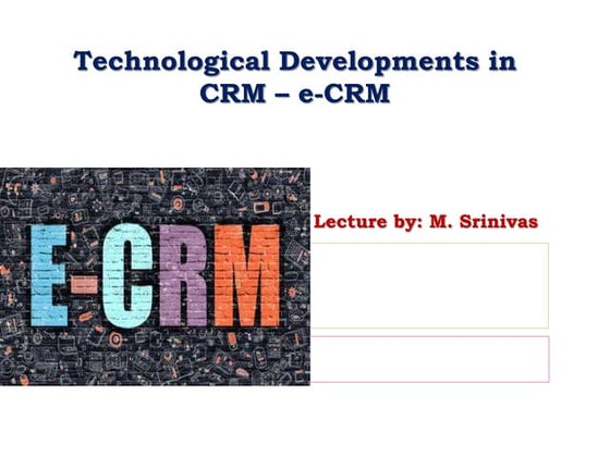Customer Relationship Management (CRM) Presentation | PPT