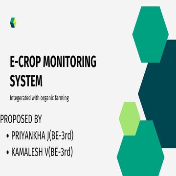 E-CROP MONITORING SYSTEM(integerated with organic farming (3).pdf | Agriculture | Industries