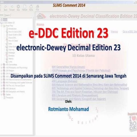 E ddc edition 23 untuk slims | PPTX
