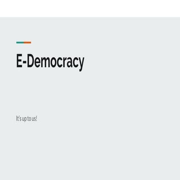 E democracy in Estonia | PDF