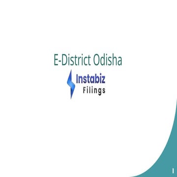 E-District Odisha: Access Services Online Easily | PPT