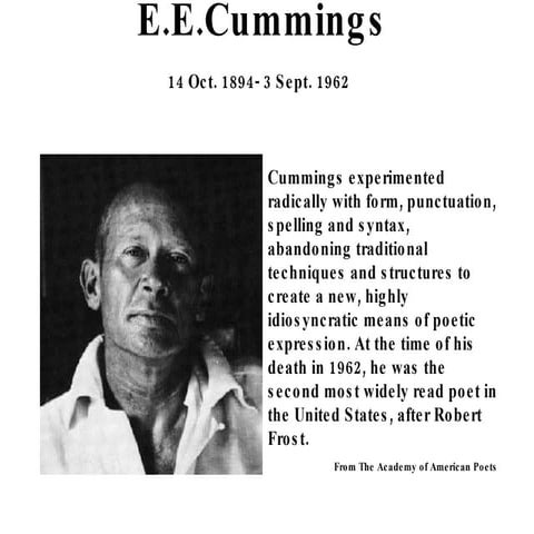 E. E. CUMMINGS | PPT