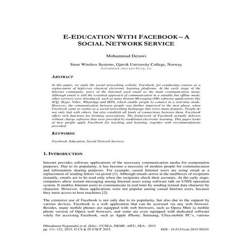 Facebook as an educational tool | PPTX