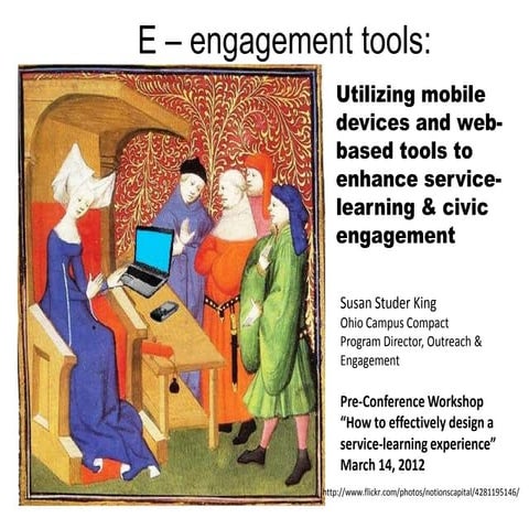E engagement tools for service-learning | PPTX