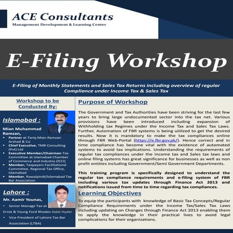 E filing workshop brochure | PDF